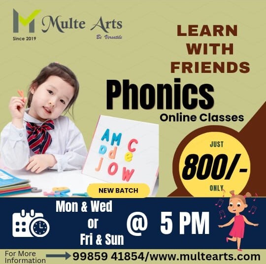 MulteArts - Kids Phonics Classes in Online